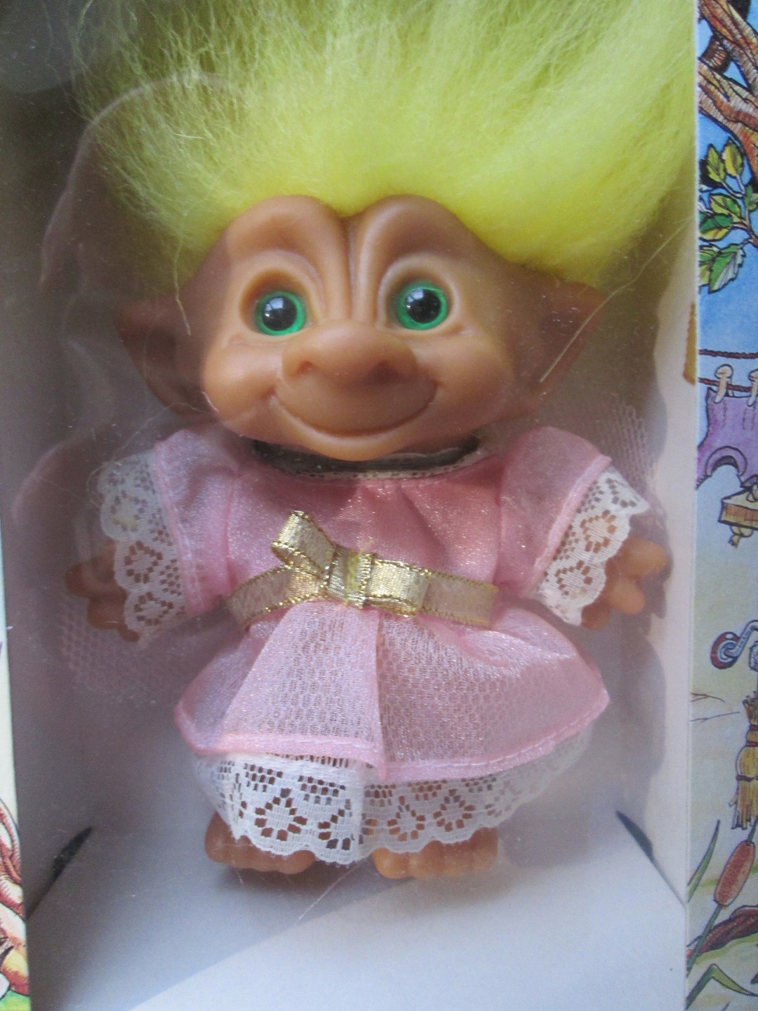 1990s ACE Novelty Treasure Troll Doll Boxed Yellow Hair - Etsy