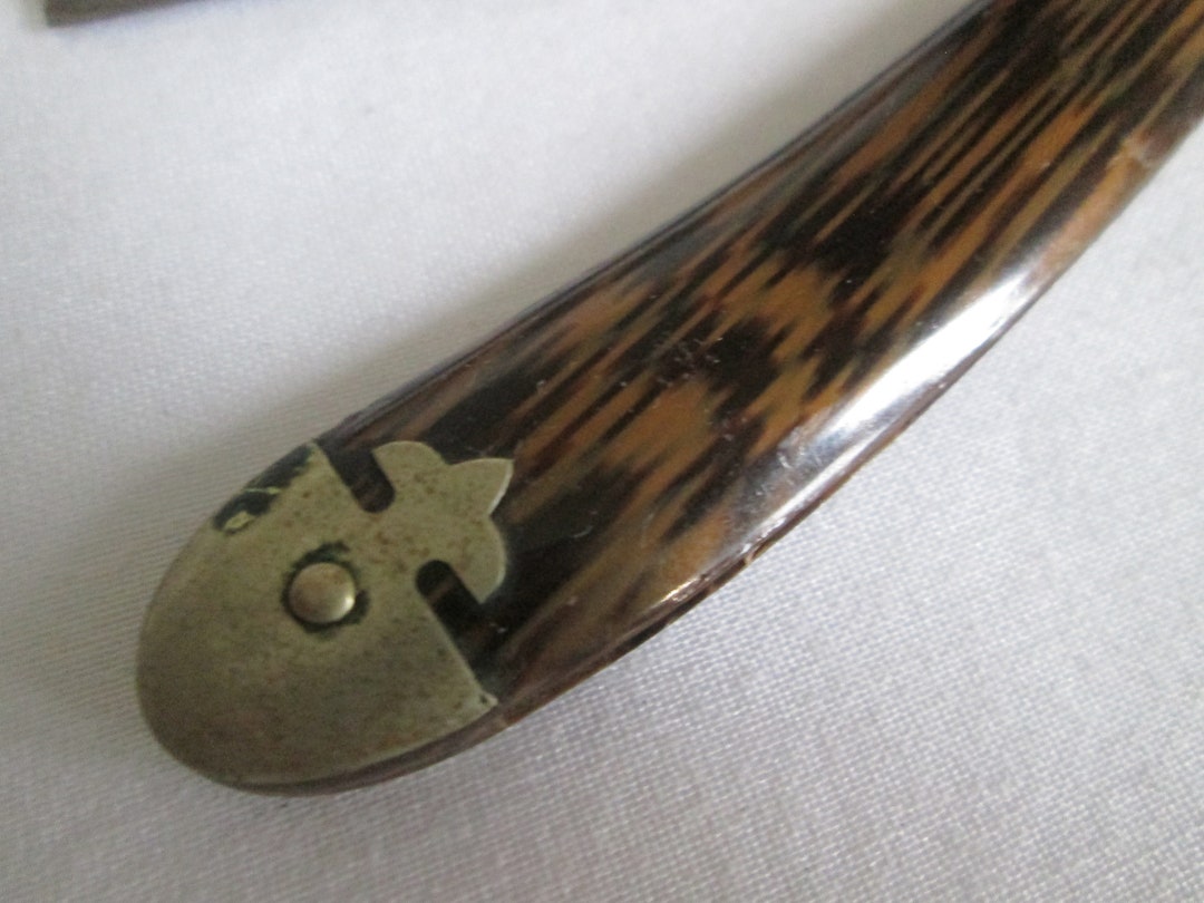 Antique Straight Razor Barbers Delight Brown and Black - Etsy