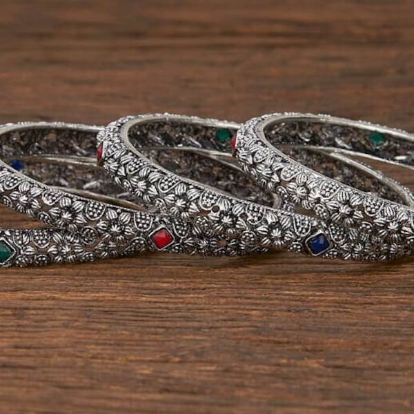 Oxidized Bangles - Etsy