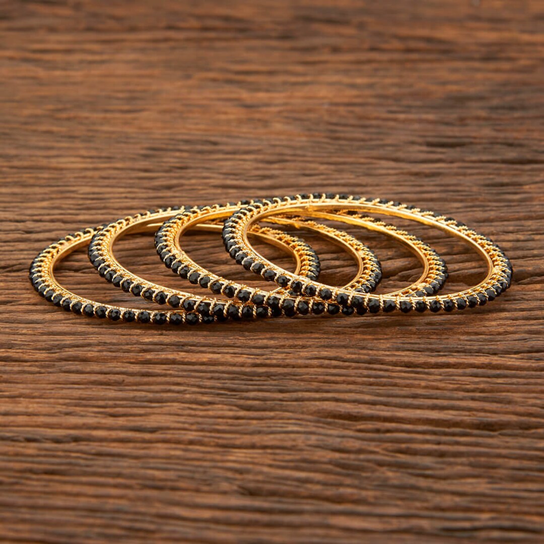 Black Bangles/cz Bangle/ Indian Bangles/statement Bangles/black Stone ...