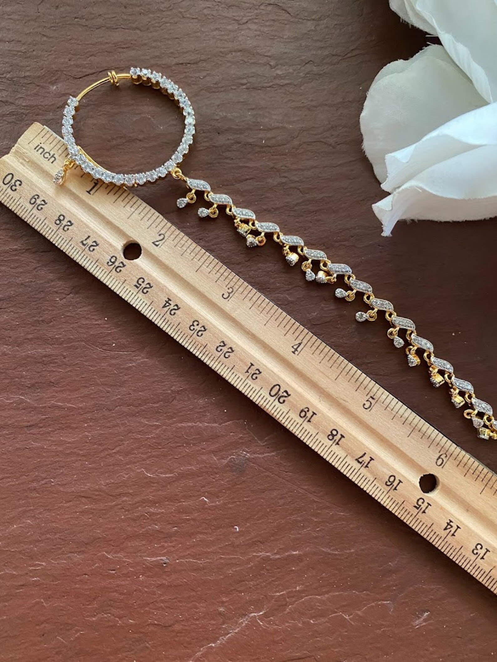 CZ Nose Ring With Gold Plating Spring Nose Ring With Gold - Etsy