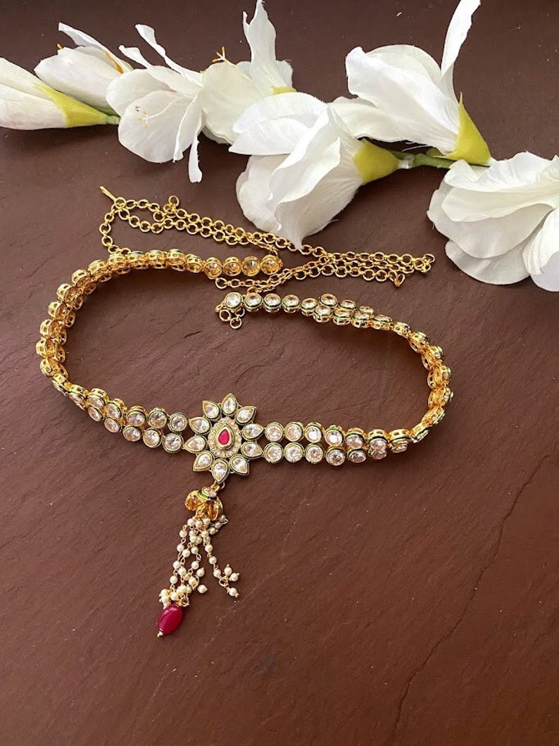 Indian Belly Chain/ Kundan Belly Chain/ Kamarbandh/ Vaddanam/ - Etsy