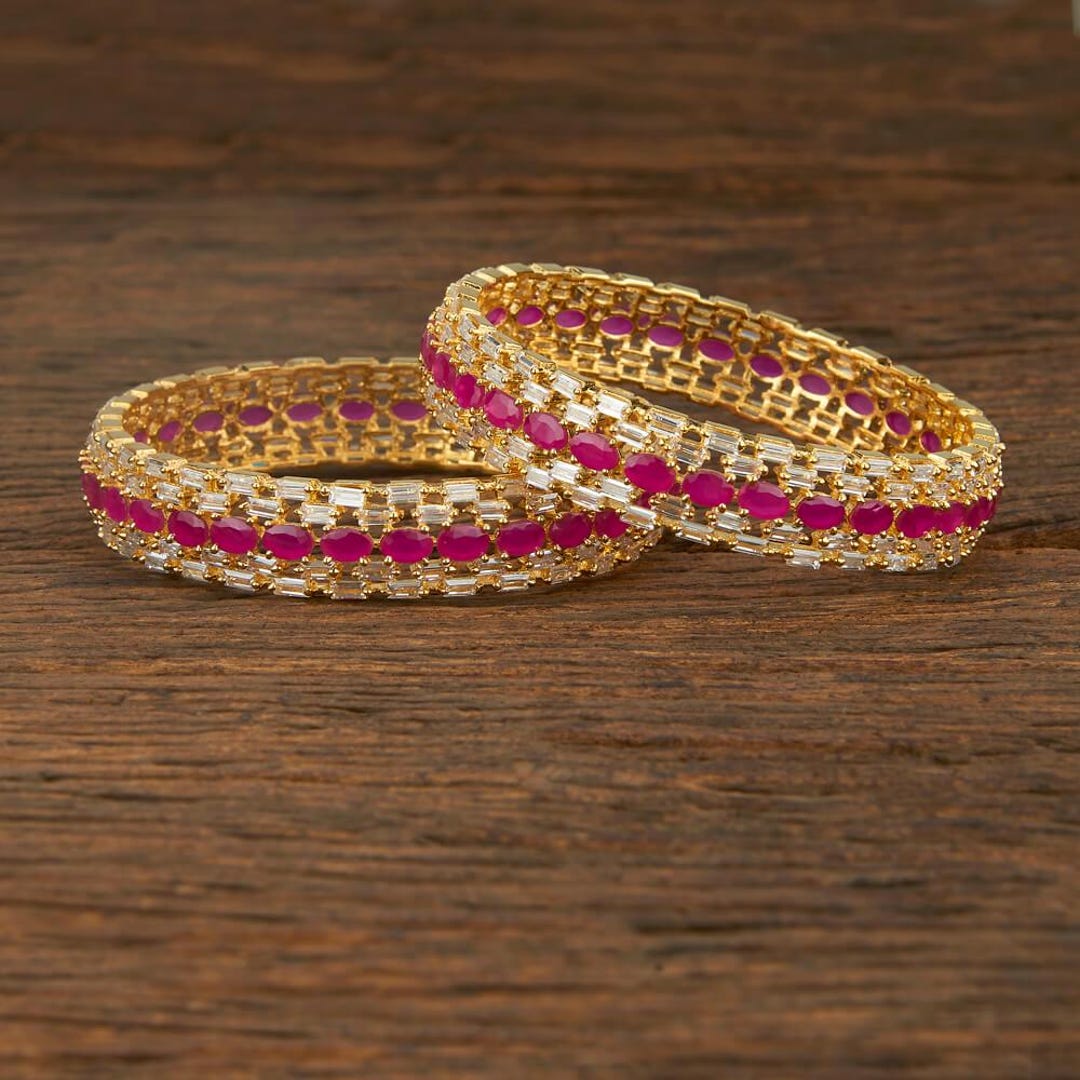 CZ Bangles/ruby Bangles /indian Bangles/gold Bangle/bridal Bangles ...