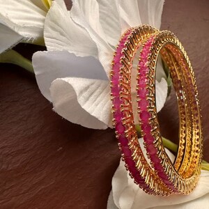 Ruby Bangles /indian Bangles/gold Bangle/ruby Bracelet/bridal Bangles ...
