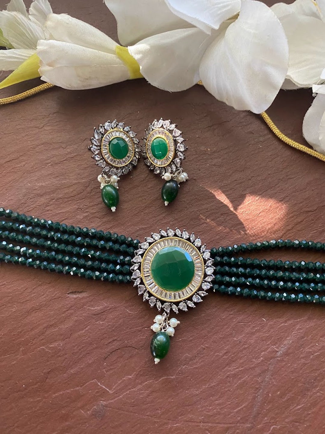 Polki Choker Necklace /victorian Choker/ Antique Choker/ Indian Choker ...