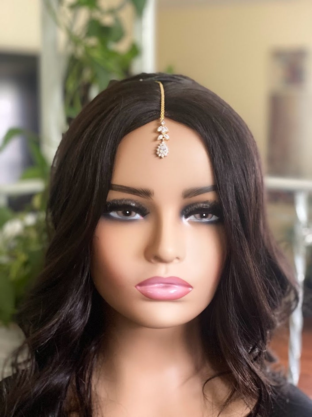 Dainty Diamond Maang Tikka: Indian Forehead Jewelry - Etsy