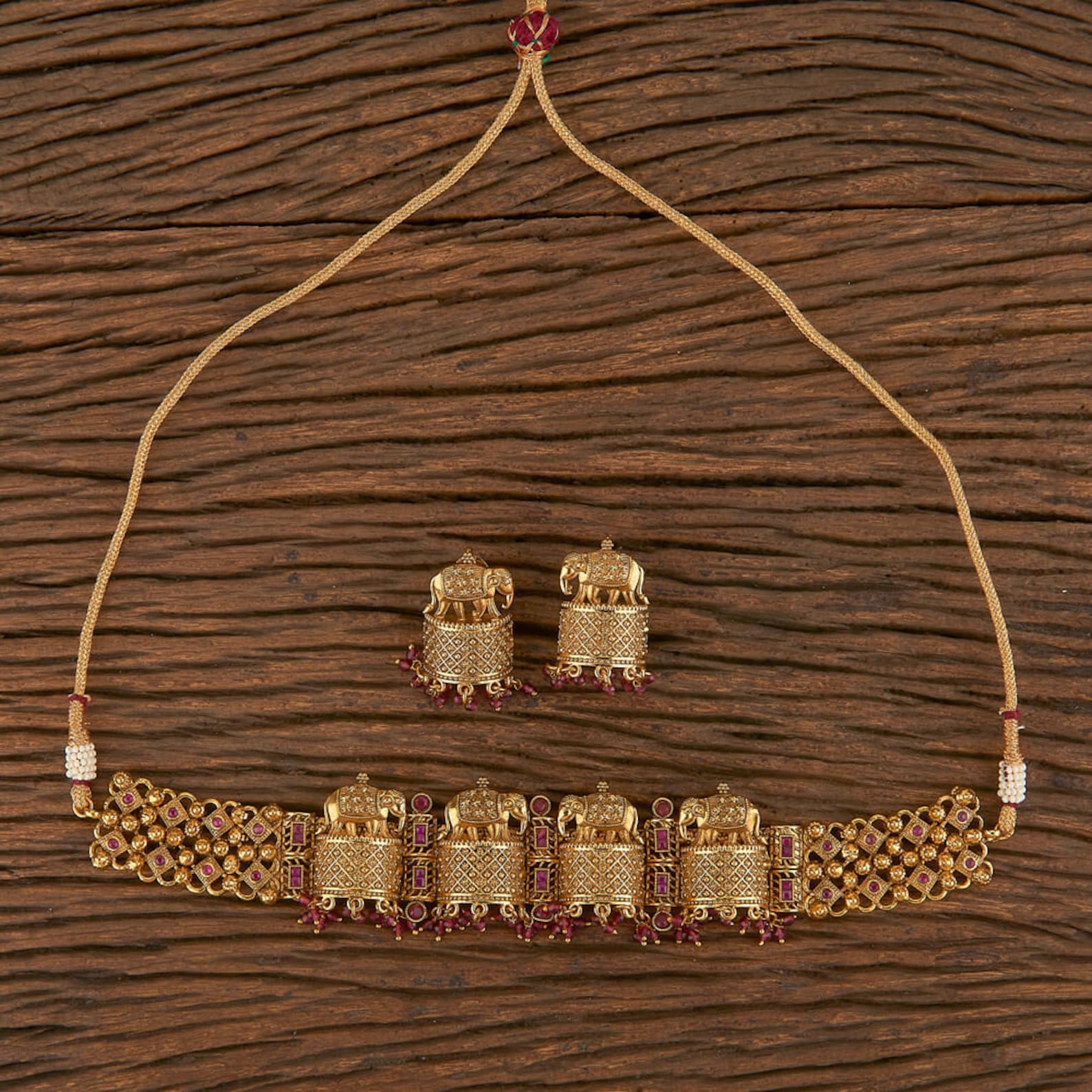 Matte Gold Necklace /choker Necklace/ Indian Gold Choker/ - Etsy