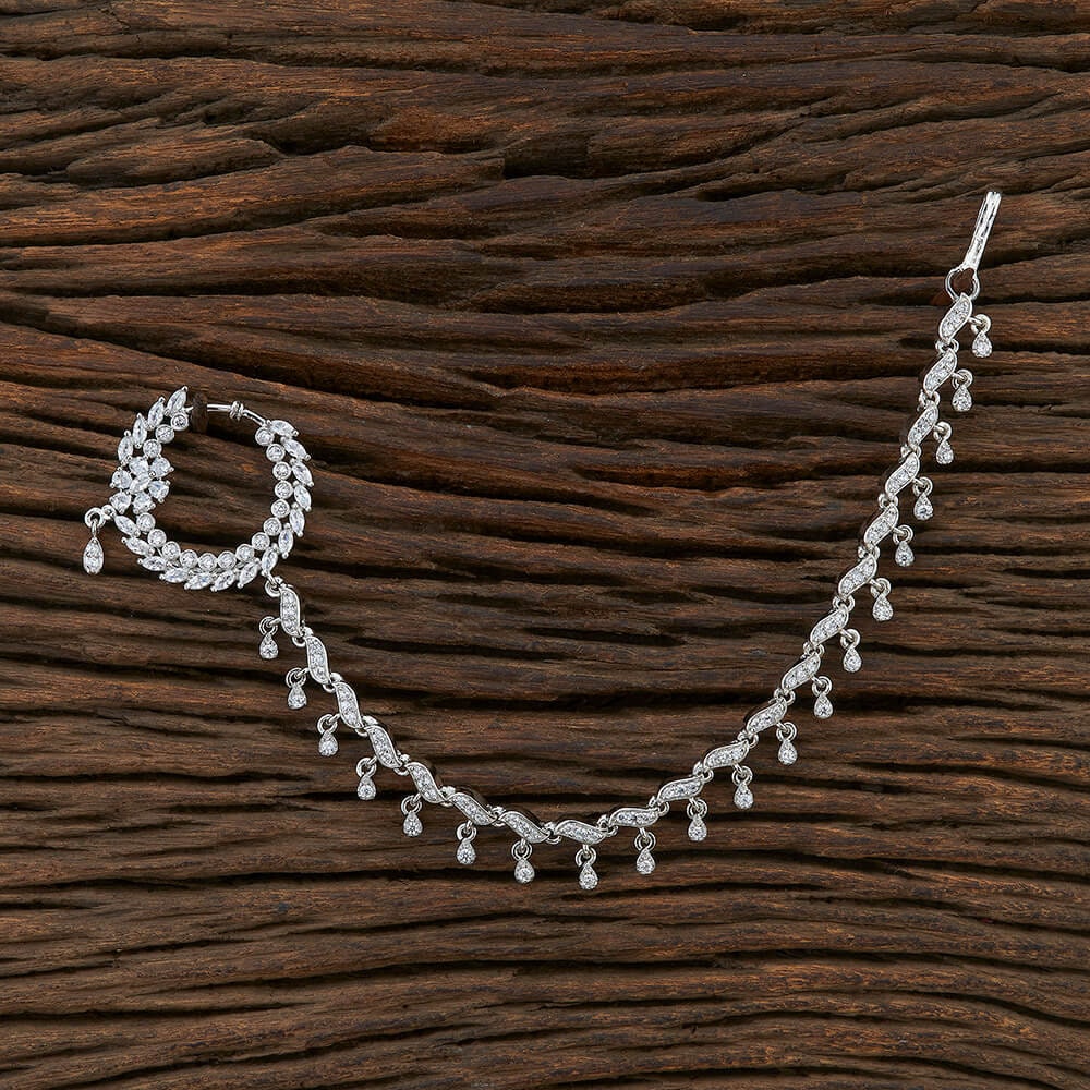 CZ Nose Ring Spring Nose Ring With Gold Chain Nath Indian - Etsy