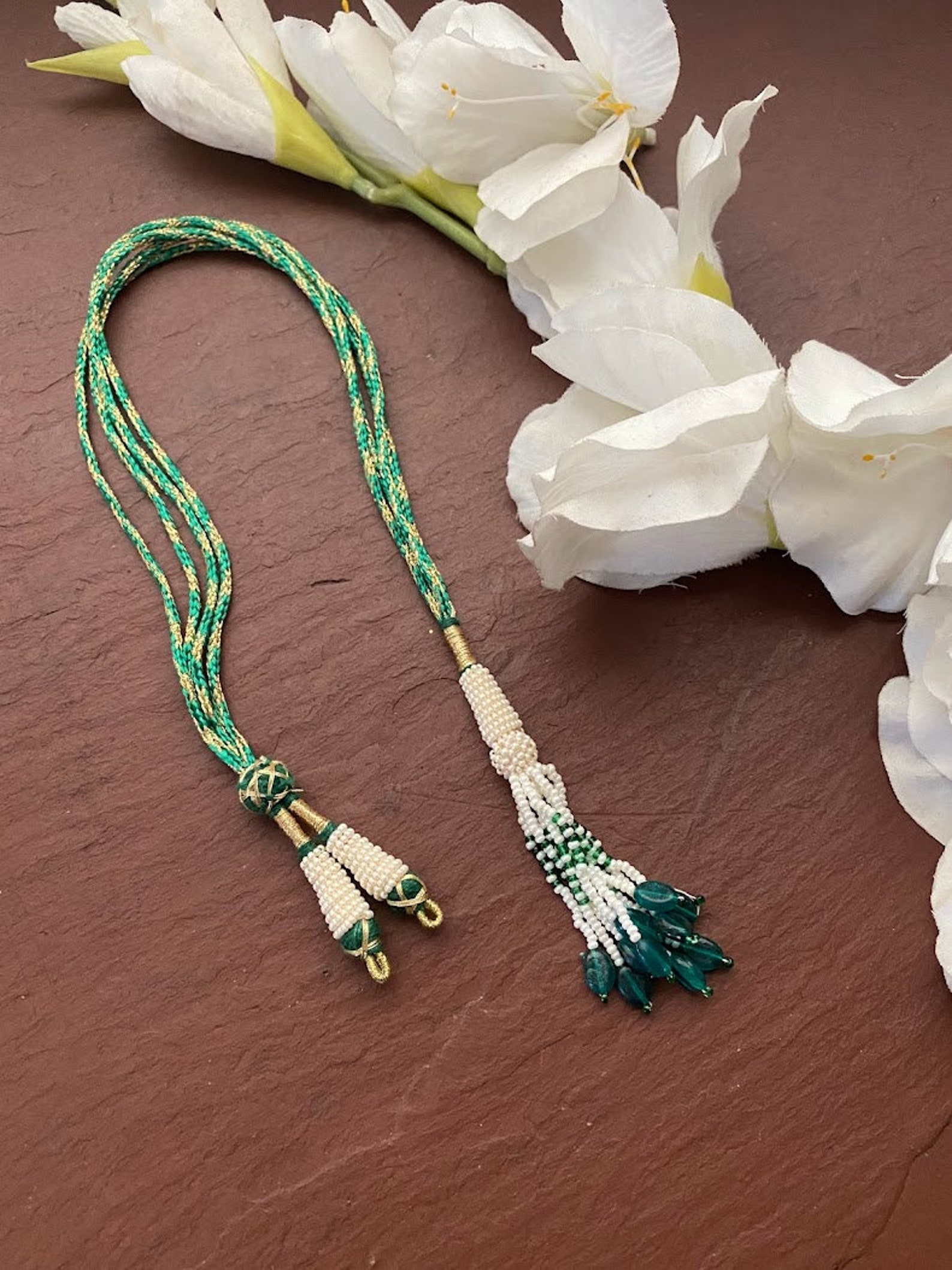 Adjustable Handmade Designer Necklace Thread Dori, Colorful Dori, Back ...