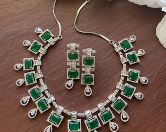 Emerald Green Pakistani Necklace - Etsy