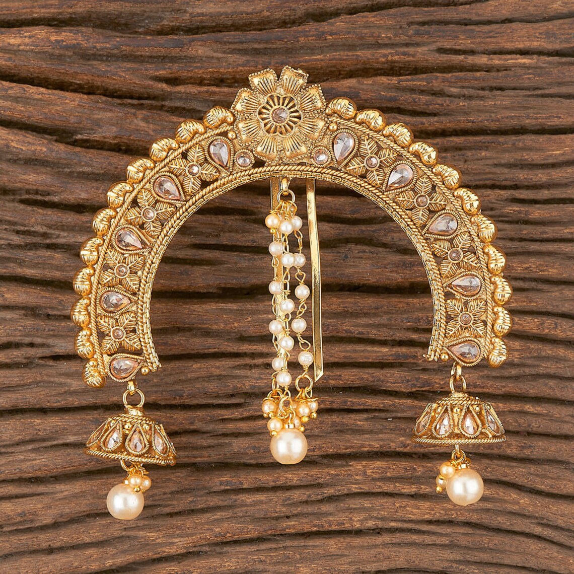 Pearls Hair Bun Pin juda Pinindian Hair Jewelrytraditional | Etsy