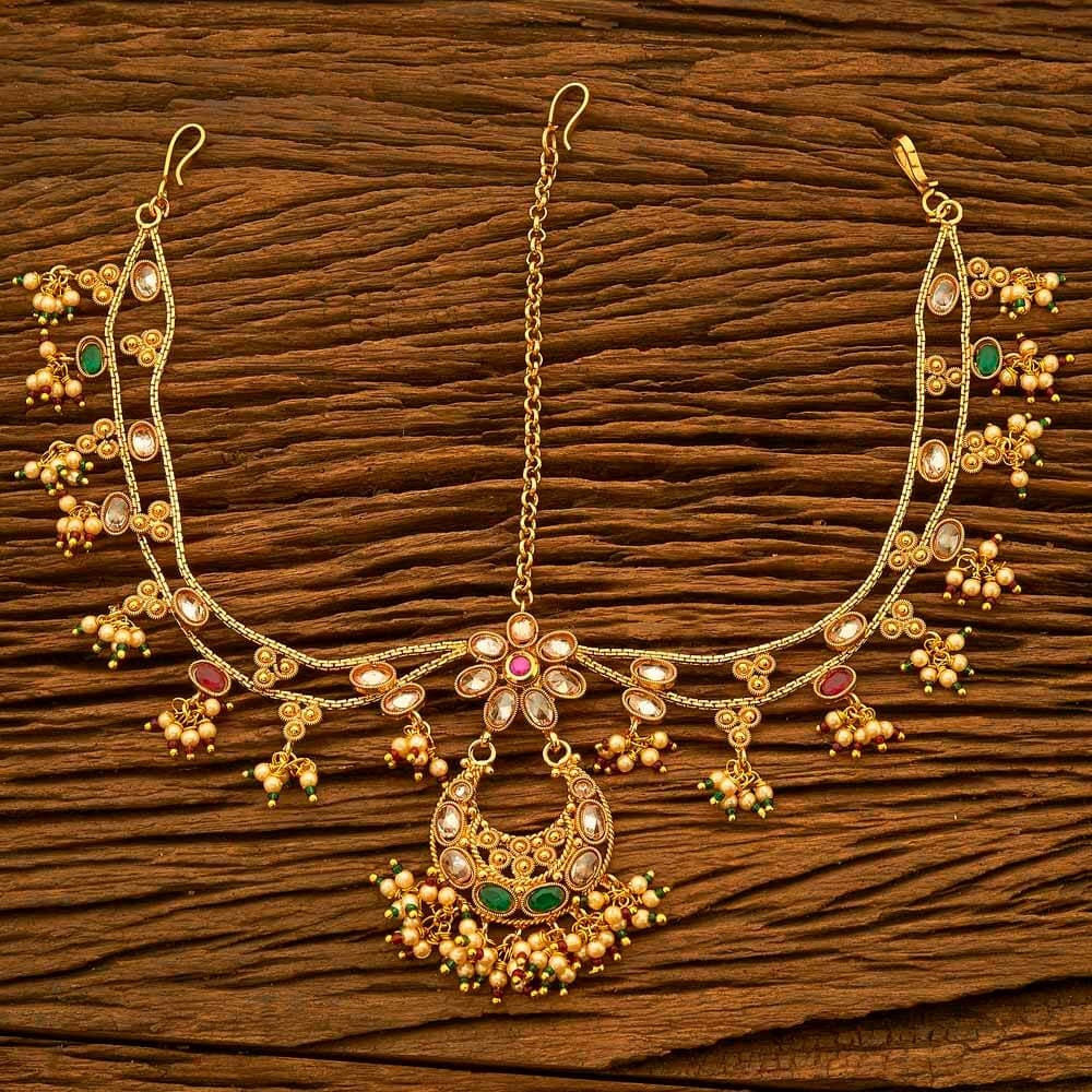 Gold Matha Patti/ Mathapatti/ Polki Tikka/ Gold Tikka/ Damini/ | Etsy