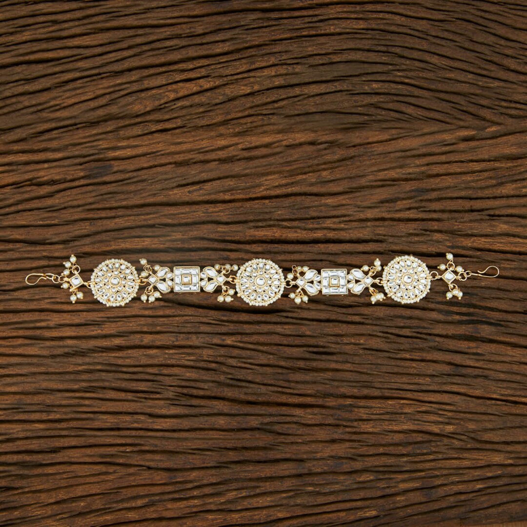 Kundan Sheesh Phool/kundan and Pearl Head Band/mathapatti/kundan ...