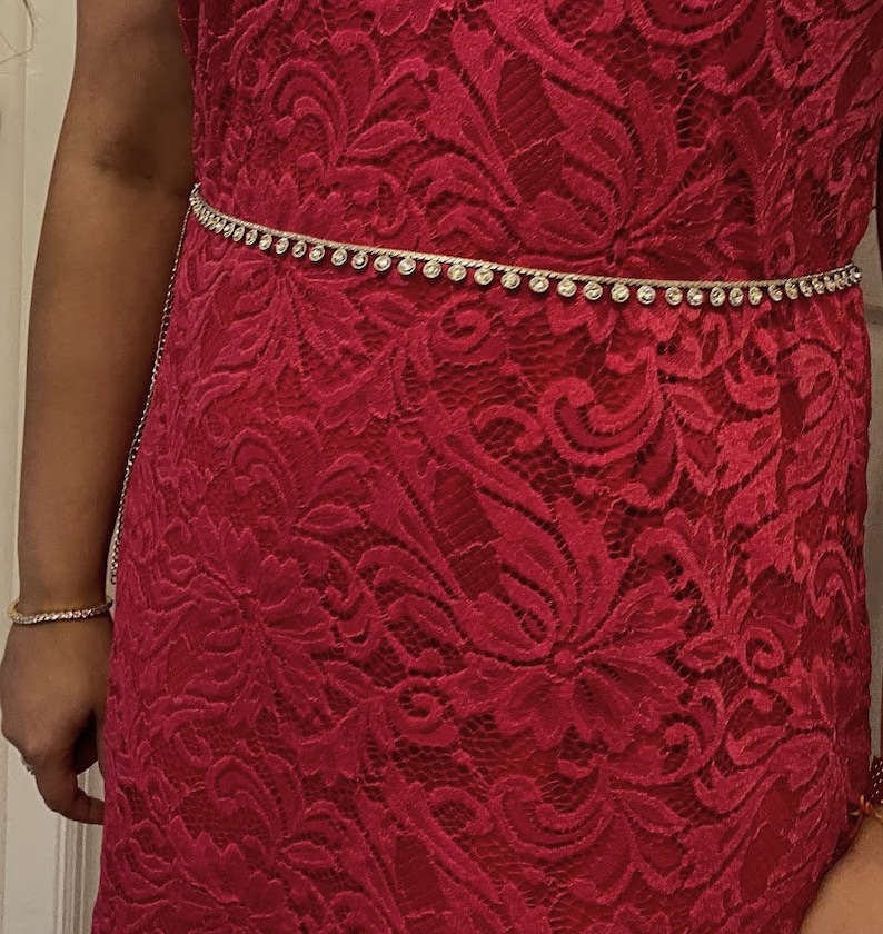 Silver Belly Chain/indian Belly Chain/cz Waist Belt/ Kamarbandh ...