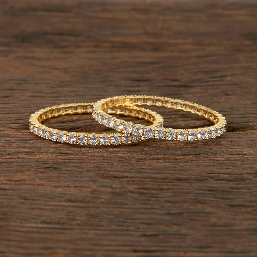 CZ Bangles/indian Bangles /delicate Bangles/diamond Bangles/zircon Bracelets/indian Wedding ...