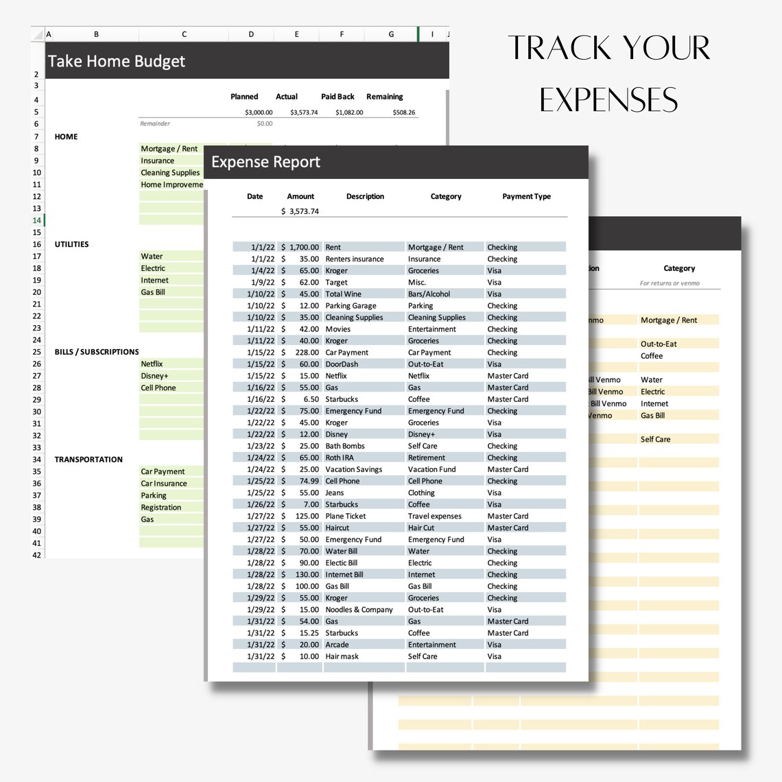 Monthly Budget Tracker - Digital Planning - Excel Template - Etsy