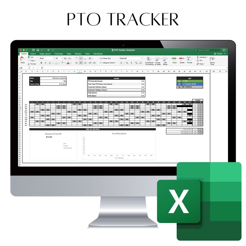 Digital PTO Tracker - Excel Template - Organization & Planning - Work ... Digital PTO Tracker - Excel Template - Organization & Planning - Work ...
