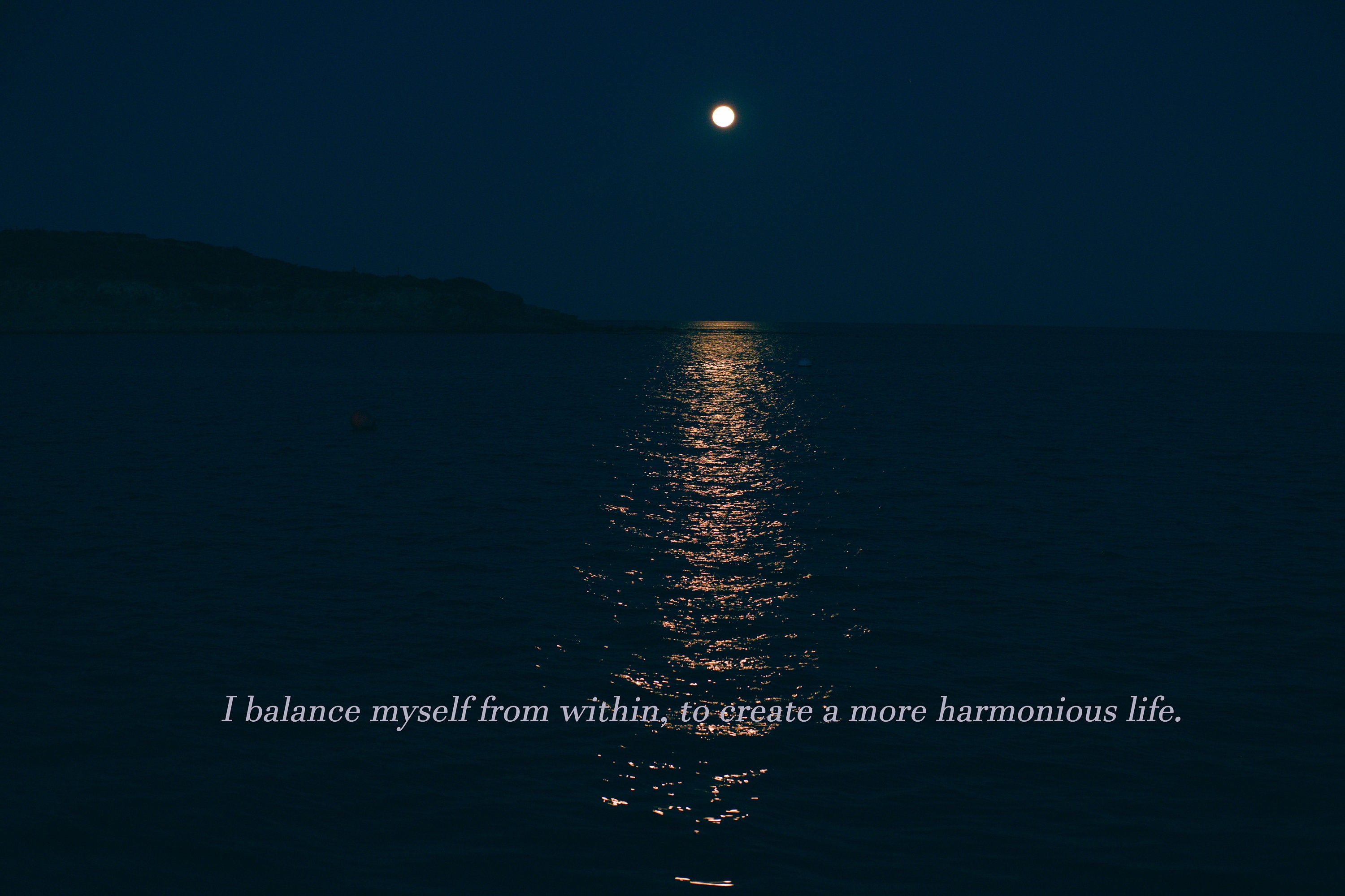 Full Moon Over Ocean - Etsy
