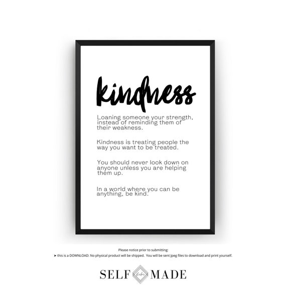 Prints Mantra Classroom Decor Motivational Quote Always Choose Kindness ...