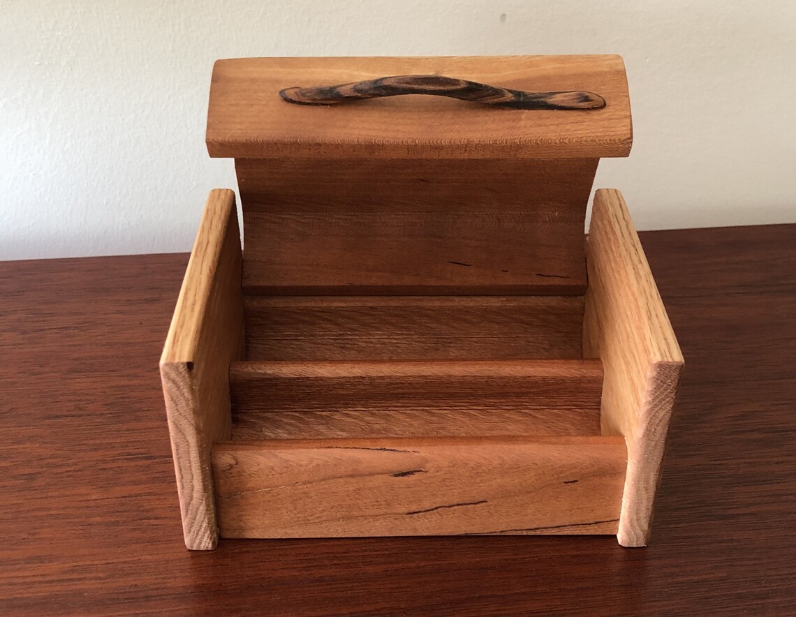 Wooden Box: Cherry and Hickory Small Box, 5.5” L X4” W X 2.75” H - Etsy