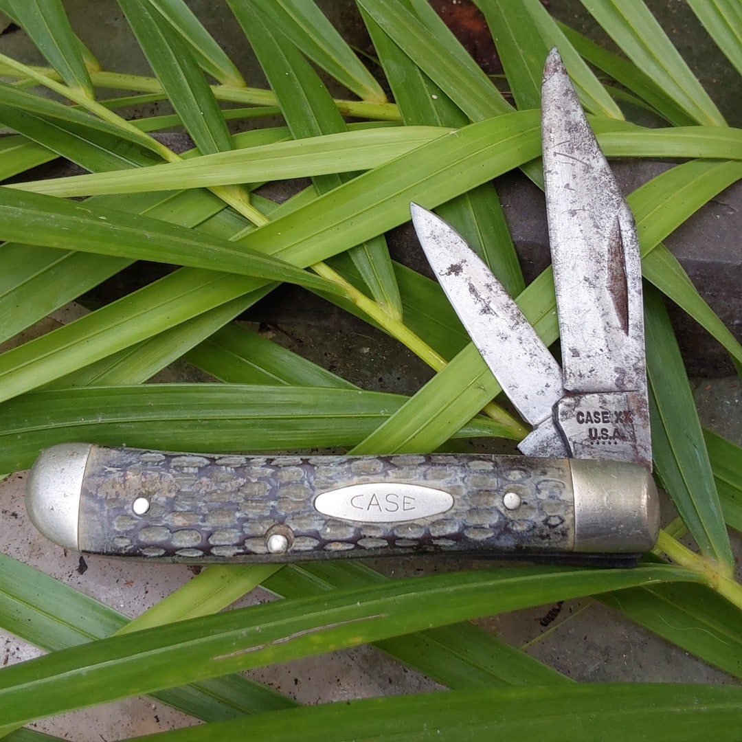 Case 5 Dot 2 Blade Pocket Knife - Made in USA - Old Used Knives - as ...