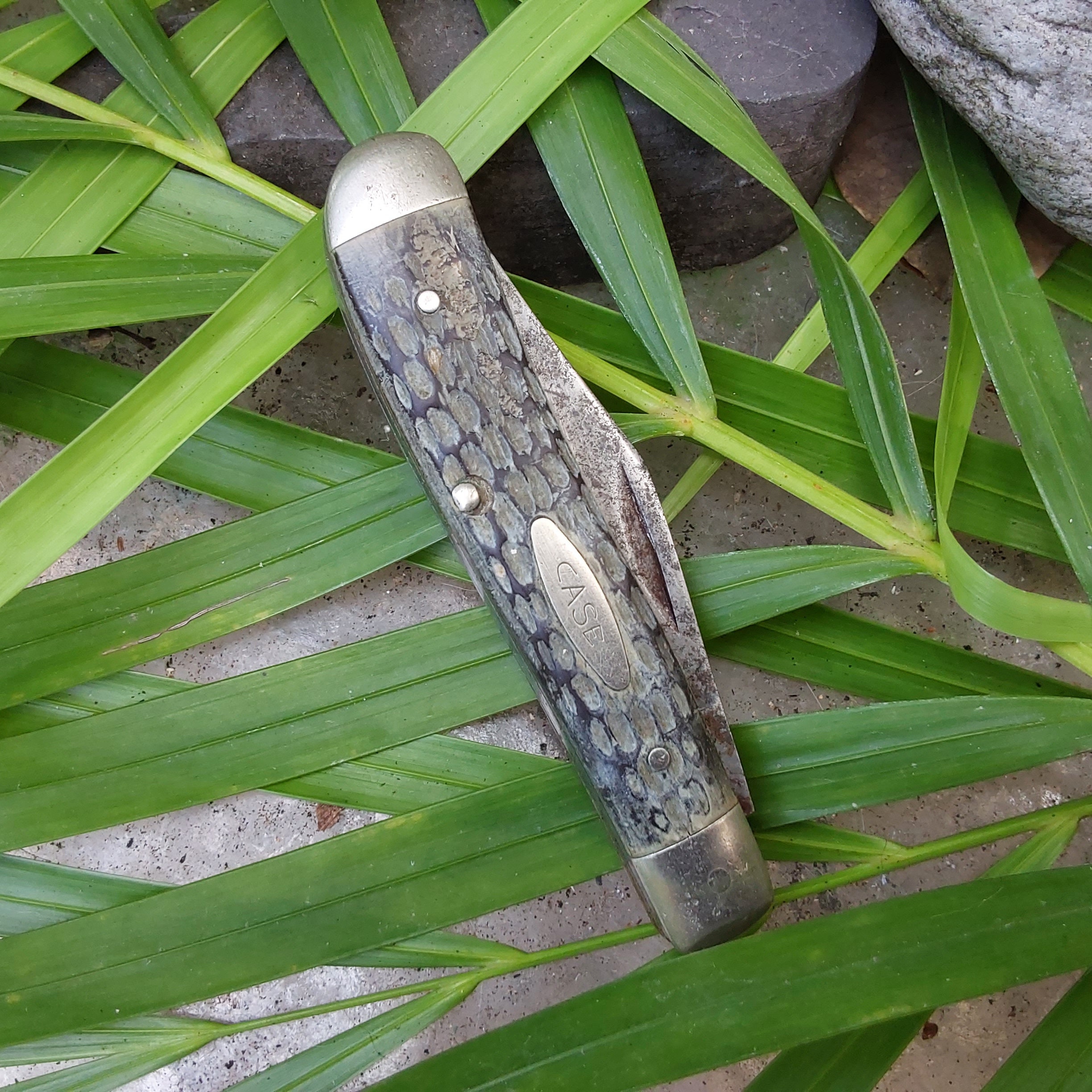 Case 5 Dot 2 Blade Pocket Knife Made in USA Old Used Knives as Found at ...
