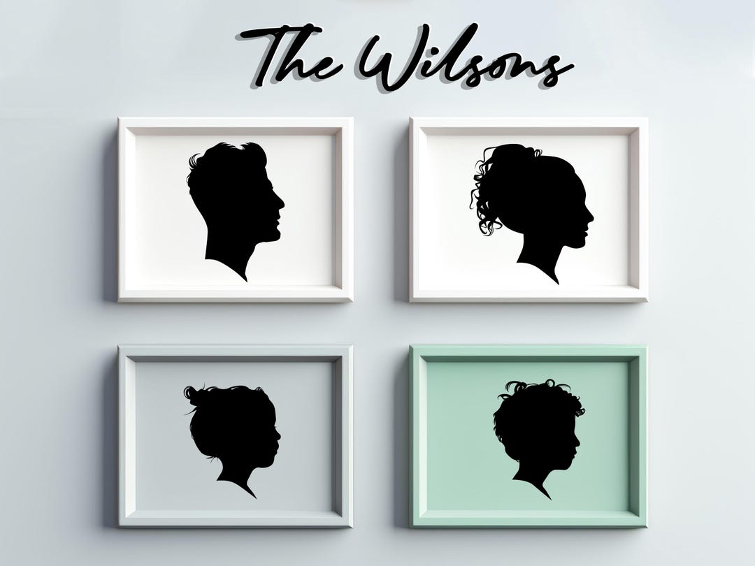 Custom Human Portrait From Photo, Silhouette Portrait, Printable Custom ...