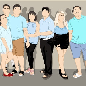 Custom Minimal, No Face Illustration, Custom Illustration From Photo ...