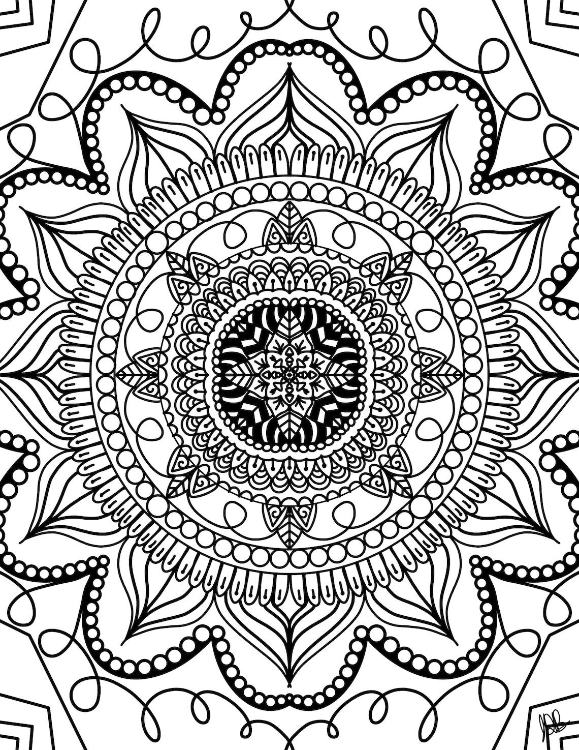 Printable Mandela Coloring Pages - Etsy