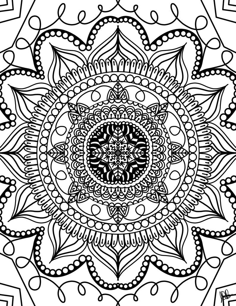 Printable Mandela Coloring Pages - Etsy