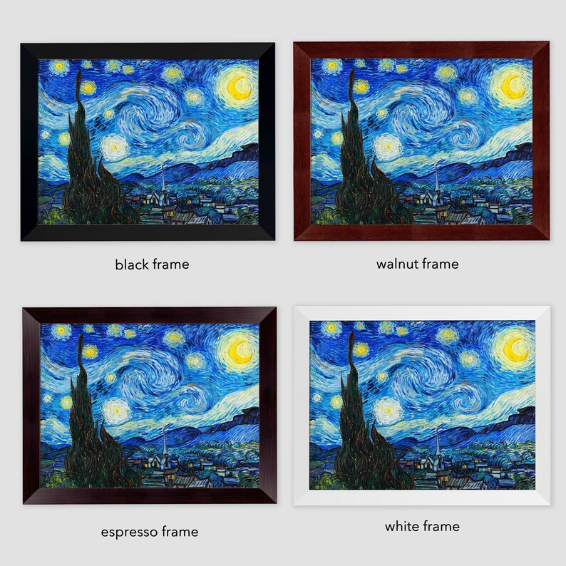 The Starry Night by Vincent Van Gogh Art Reproduction, Large Canvas ...