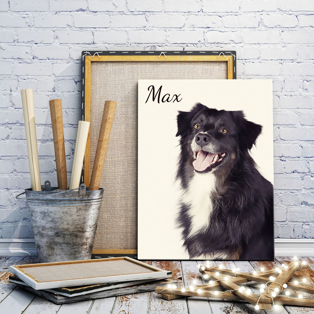 Custom Pet Photo Portrait, Custom Pet Picture, Custom Pet Wall Art, Oil ...