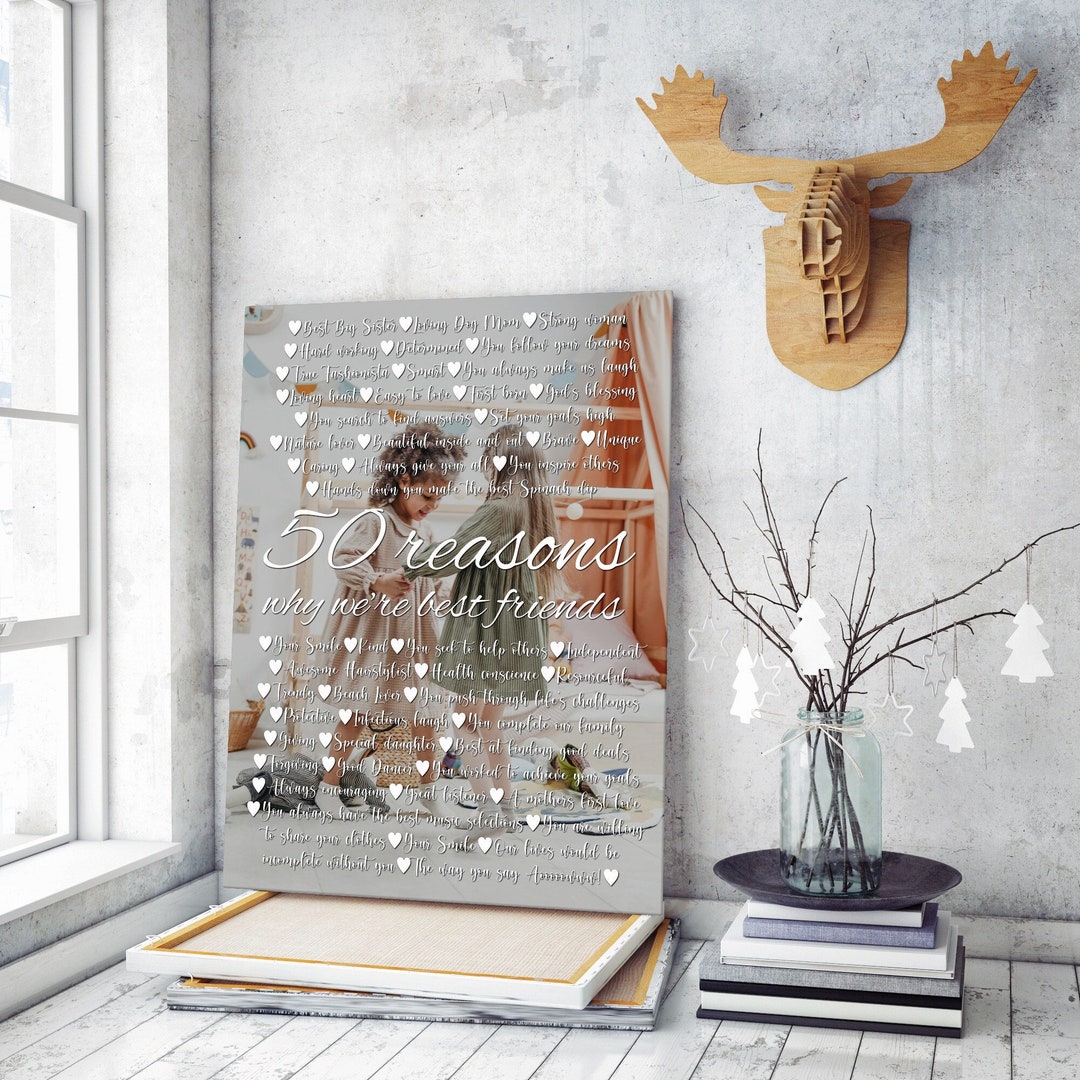 Best Friend Gifts, Friends Picture Frame Canvas, Custom Best Friends ...