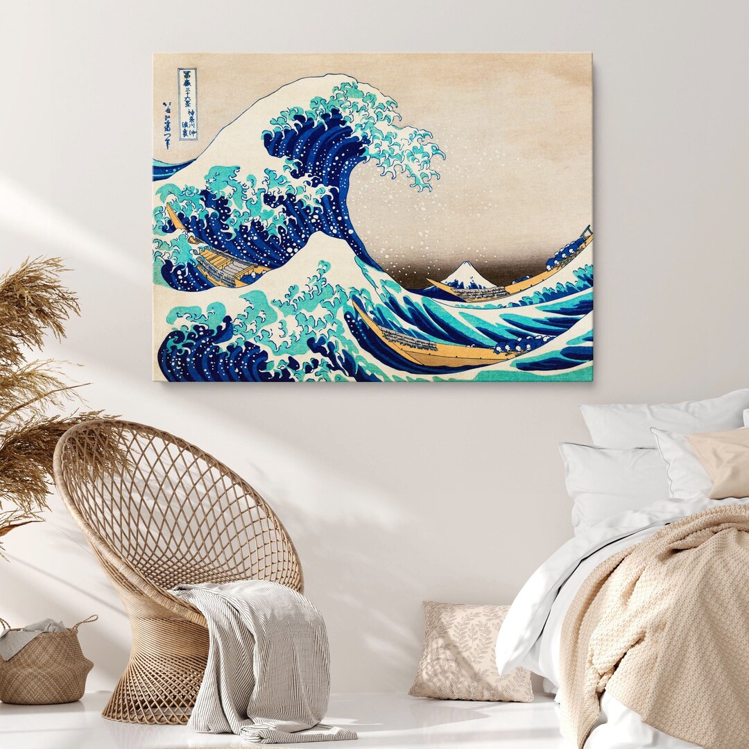 The Great Wave off Kanagawa by Katsushika Hokusai Canvas Painting ...