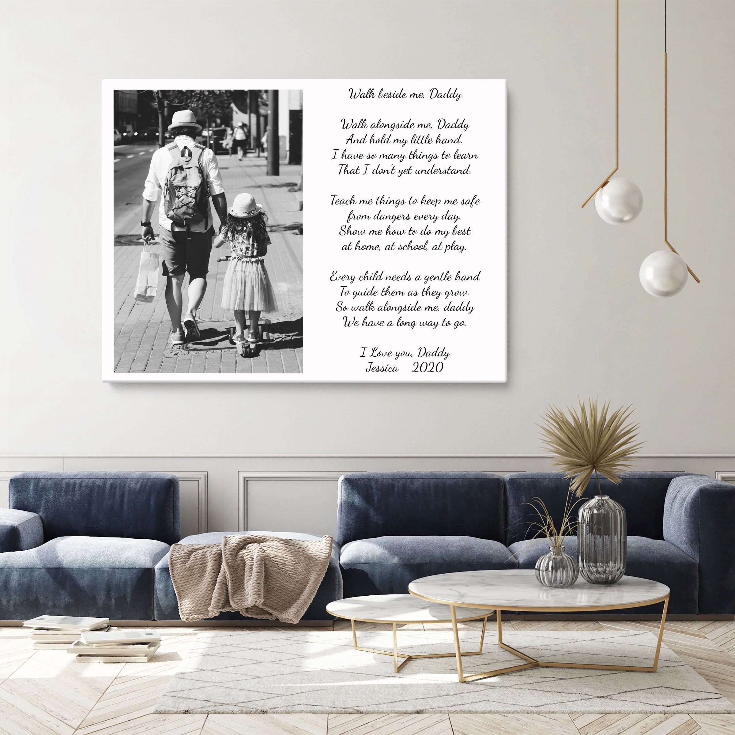 Custom Photo and Poem Canvas Print - Personalized Picture Wall Art - Etsy