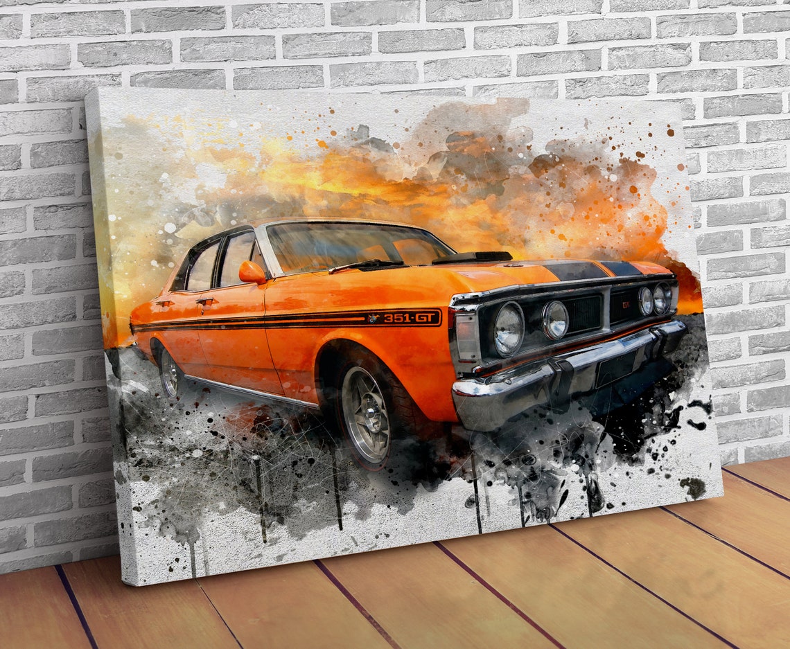Custom Car Portrait From Photo, Water Color Portrait From Car Photo ...
