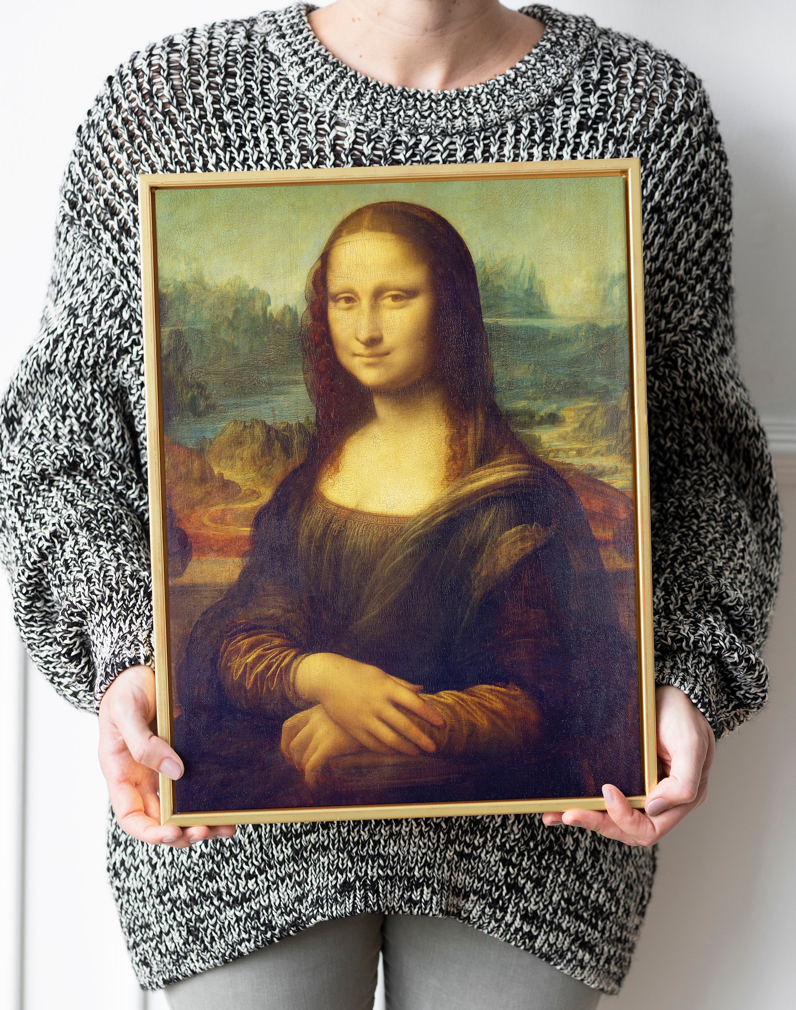 Portrait of Mona Lisa Del Giocondo Painting Reproduction, Mona Lisa ...