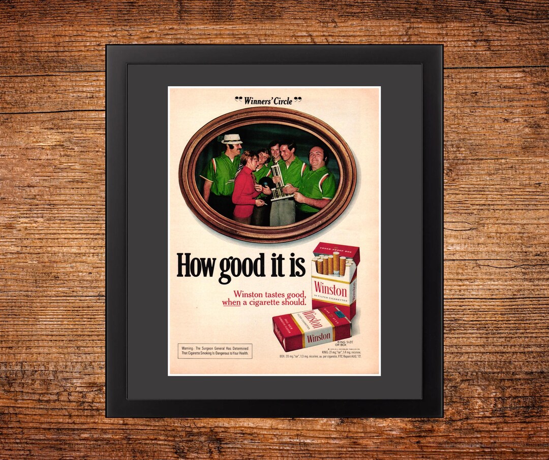 Vintage Magazine Ad WINSTON CIGARETTES 8 X 11 Original Print 1973 ...