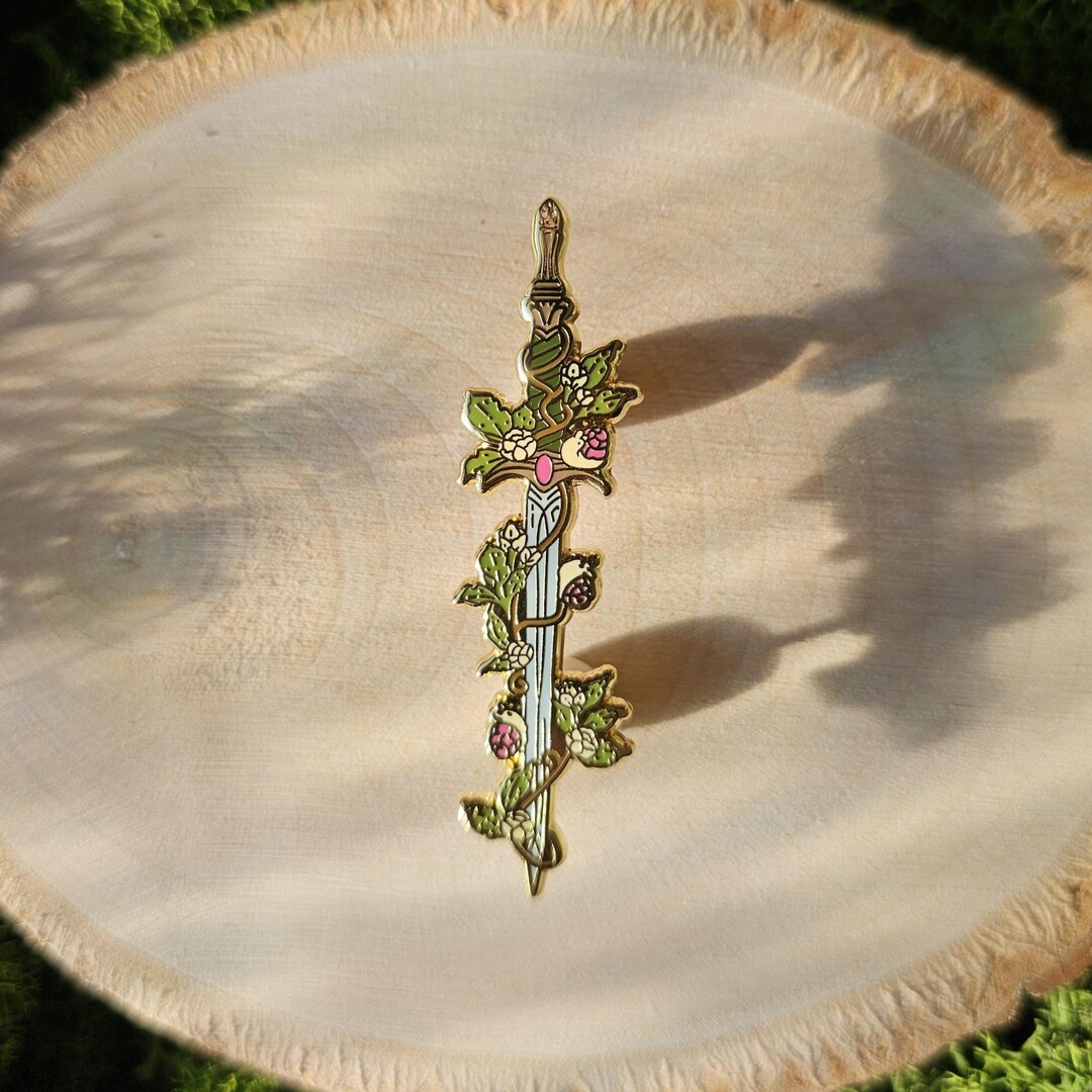 Faebloom Sword Pin Fantasy Aesthetic Enamel Pin for Backpack and ...