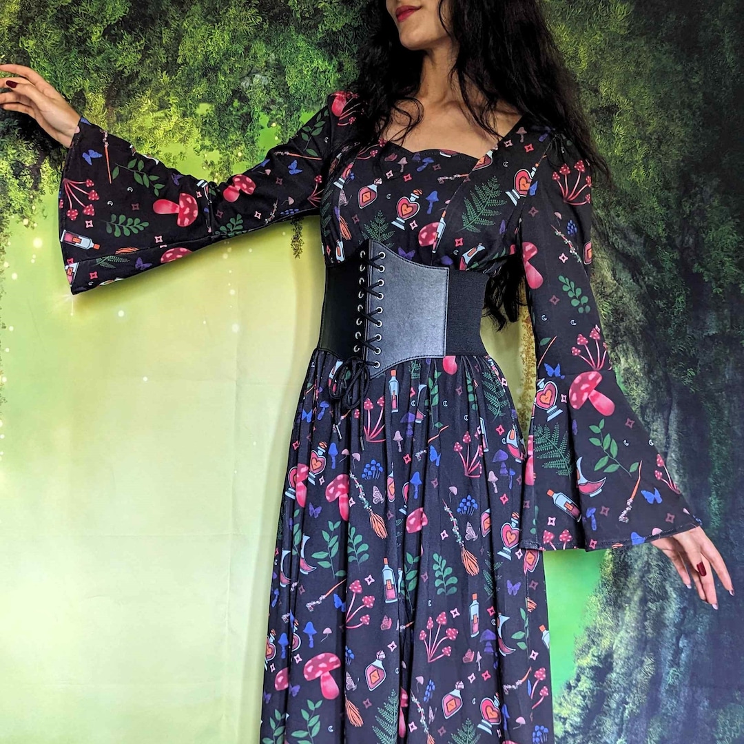 Amorella, the Love Witch Dress, Witchcore Dress, Gothic Fashion, Long ...