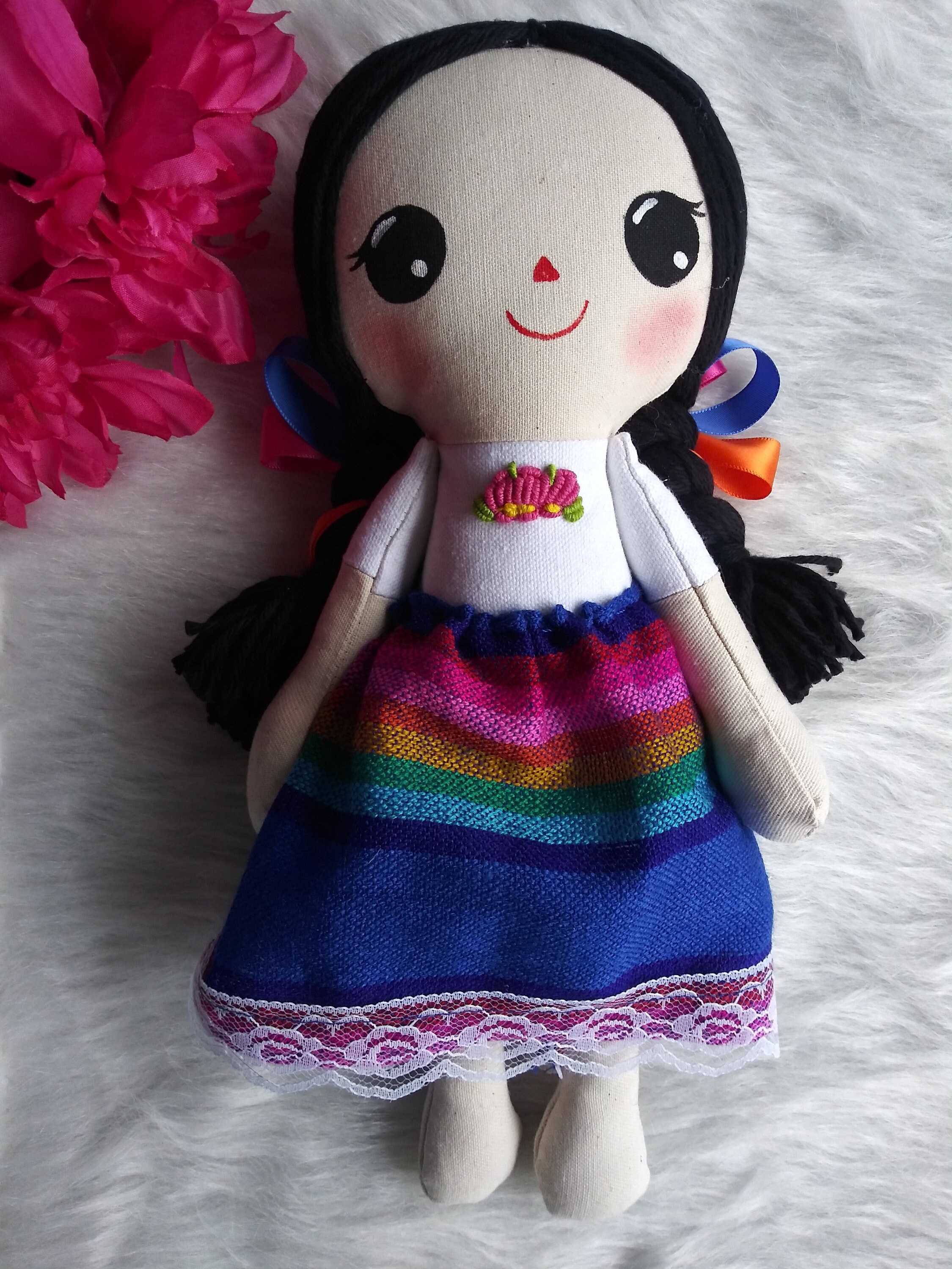 Maria Rag Doll Mexican Doll Rag Doll Art Doll Handmade - Etsy