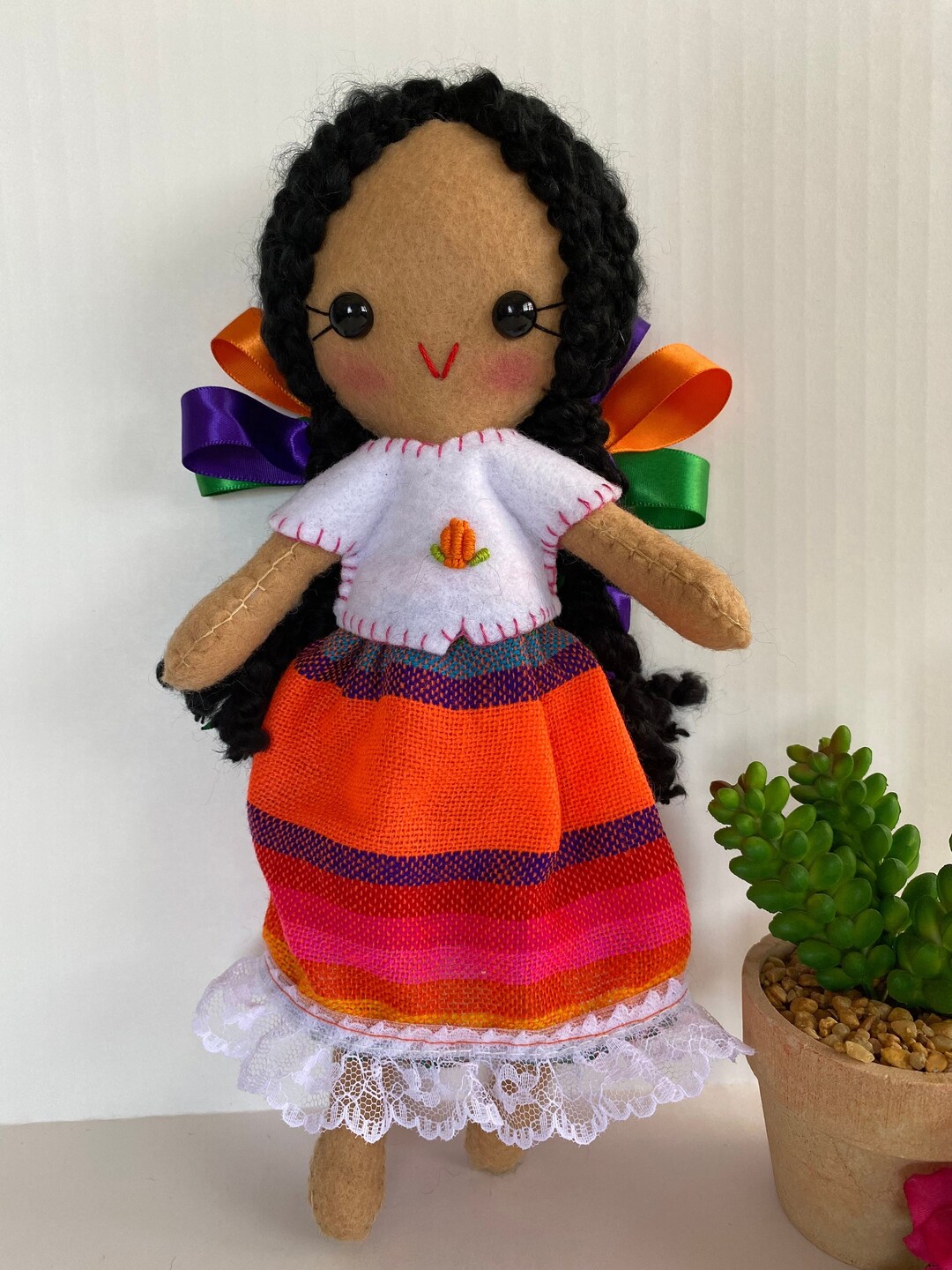 Maria Rag Doll, Mexican Doll, Rag Doll, Art Doll, Handmade Doll, Girls ...
