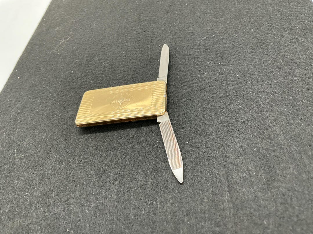 Gold Tone Money Clip With Pocket Knife - USA Made - Etsy