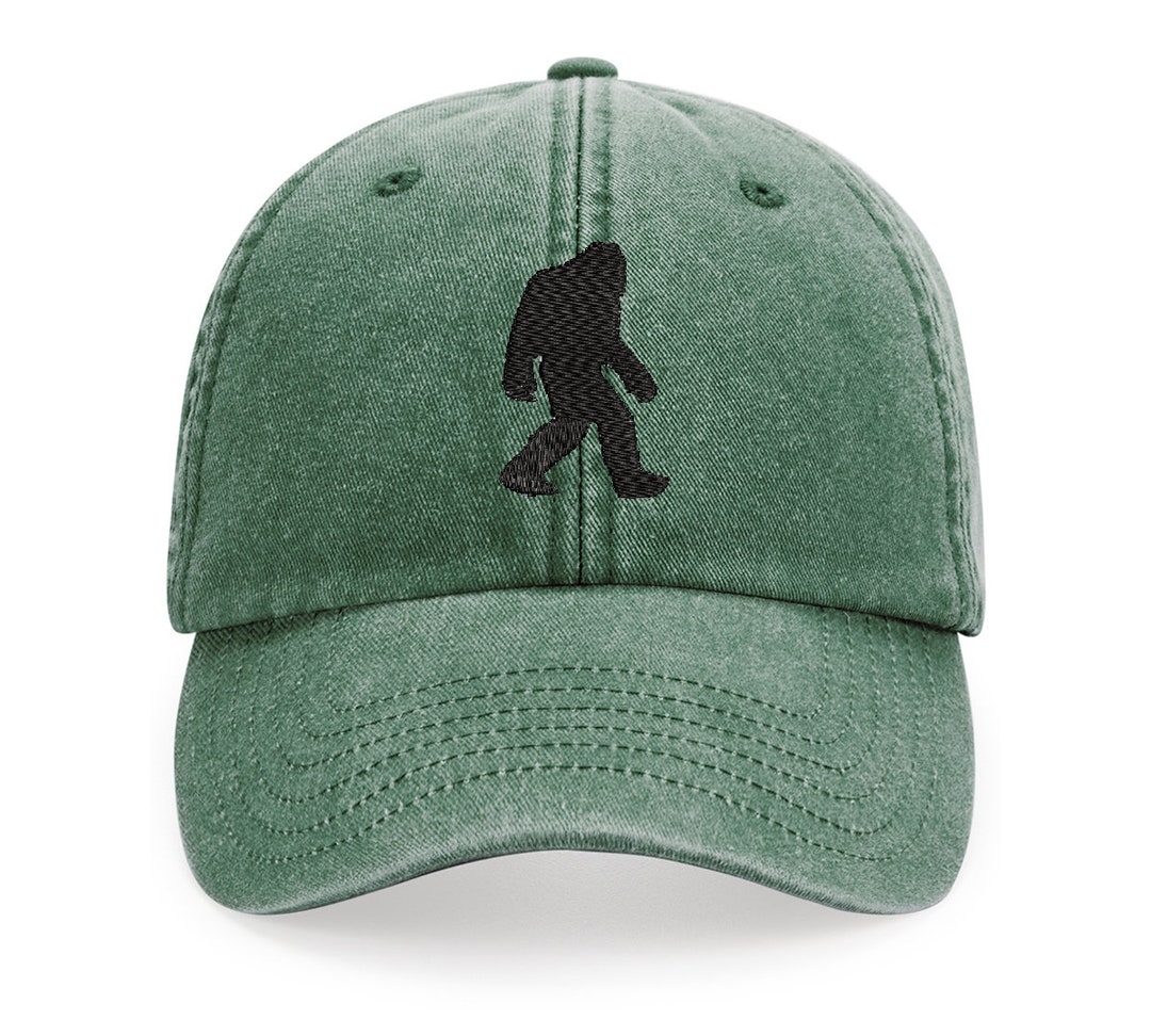 Fun Bigfoot Embroidered Vintage Style Cap - 100% Brushed Cotton - More ...