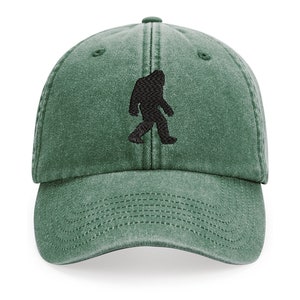 Fun Bigfoot Embroidered Vintage Style Cap - 100% Brushed Cotton - More ...