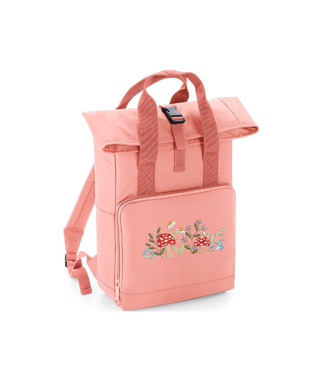 Cute Floral Embroidered Backpack - Two Sizes - More Colours - Recycled ...