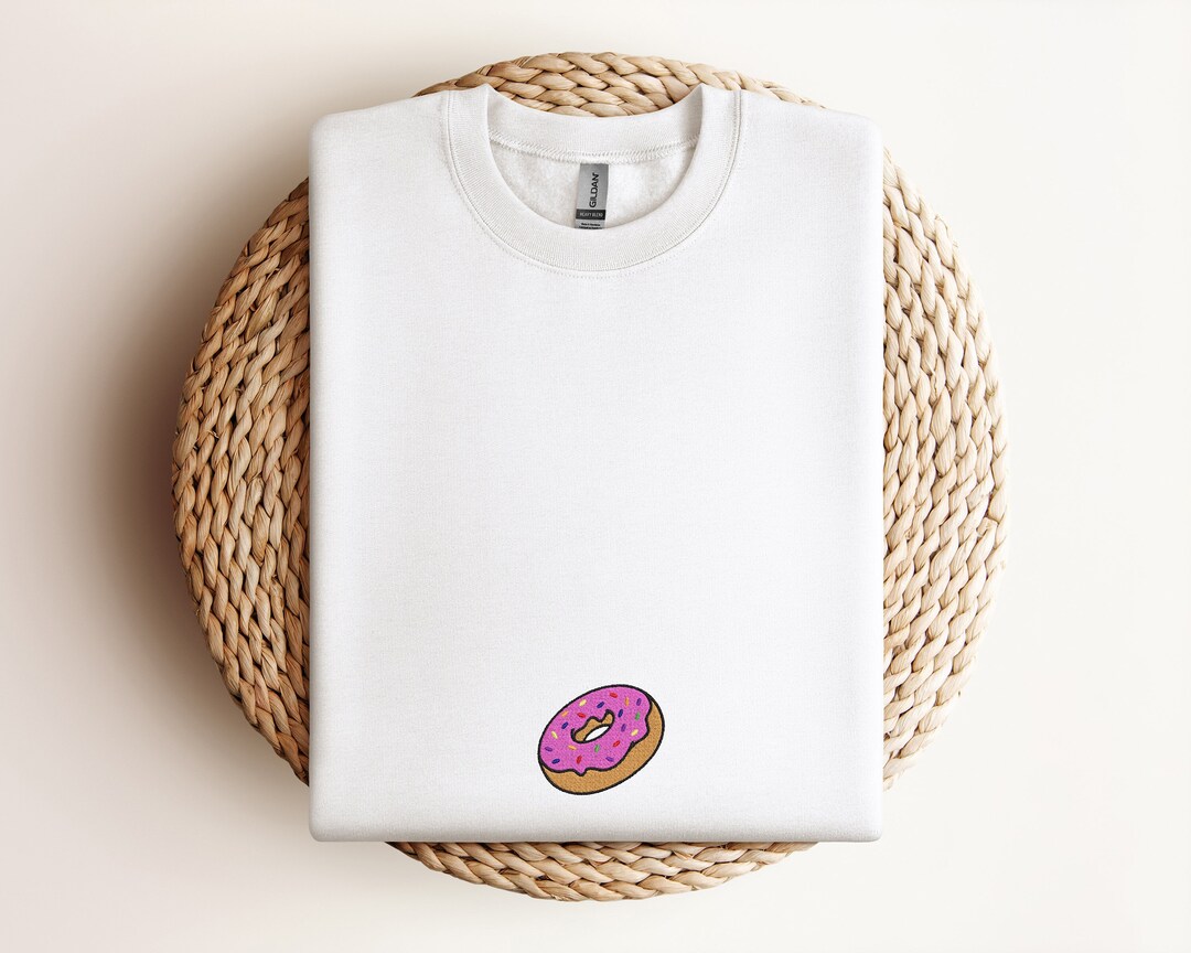 Fun Donut Embroidered Jumper - More Colours - Cartoon Animal Sweater ...