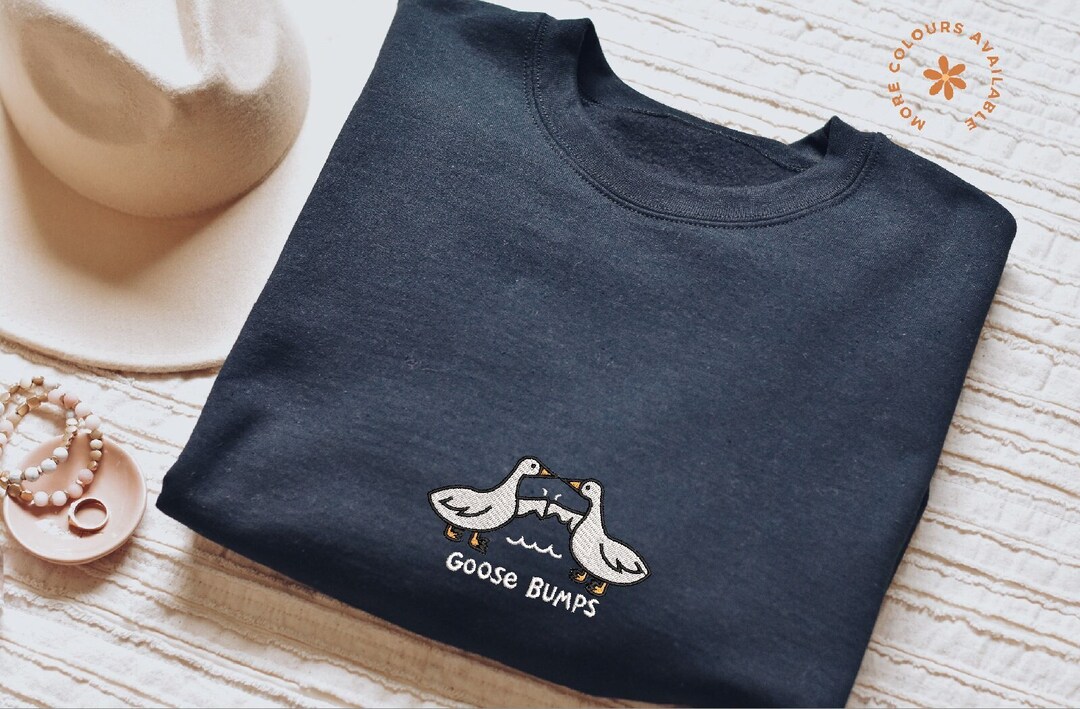 Funny Silly Goose Bumps Jumper More Colours Comedy Sweater Goose Bird ...