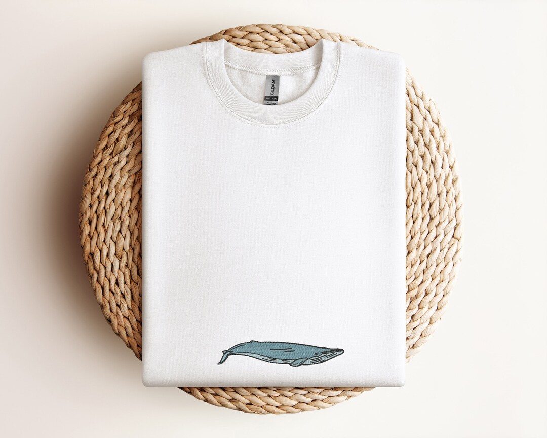 Lovely Blue Whale Embroidered Jumper - More Colours - Free Delivery ...