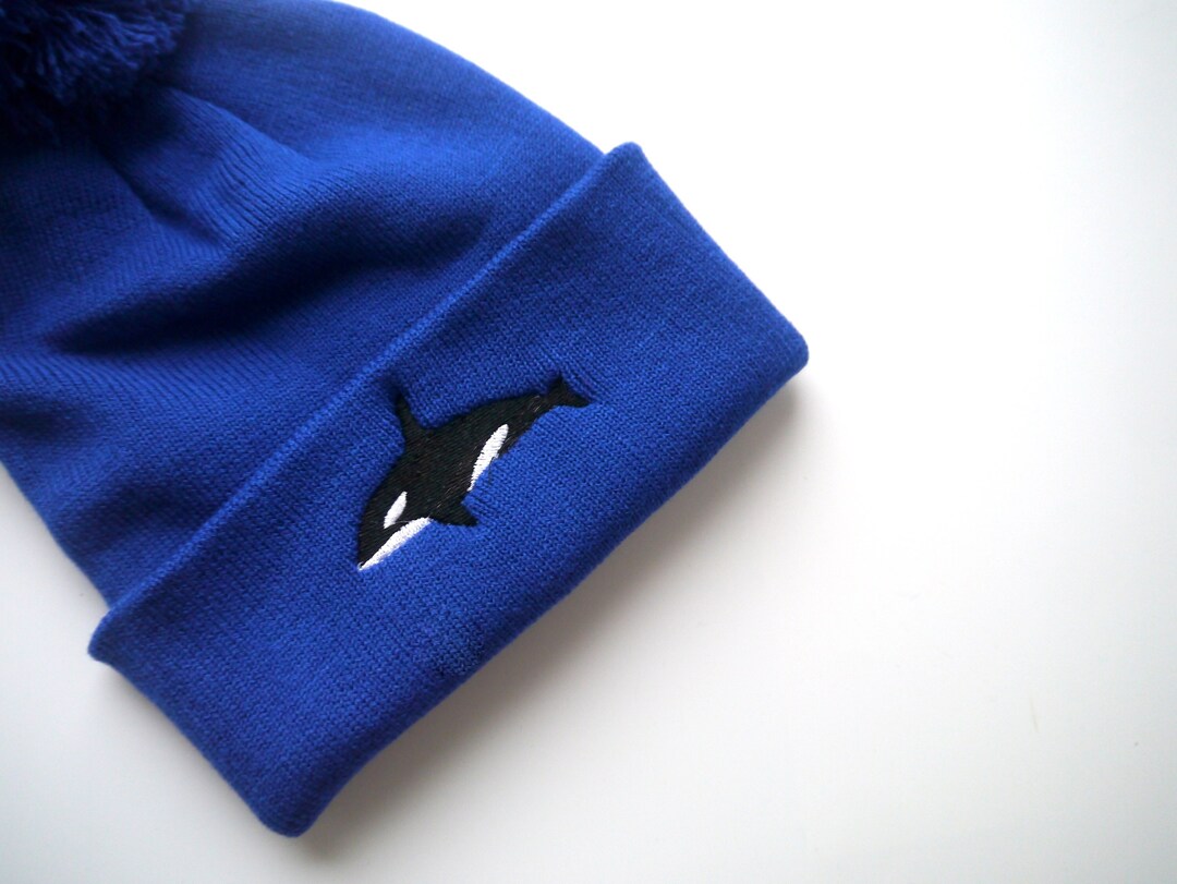 Cute Kids Orca Killer Whale Embroidered Beanie - Etsy